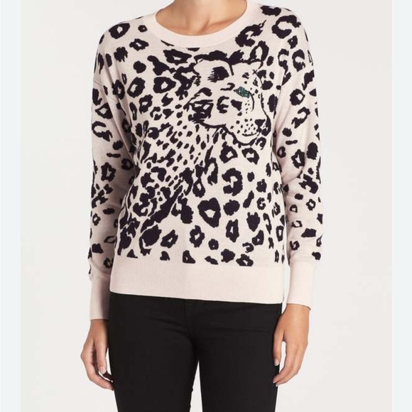 Rebecca Taylor | Sweaters | Rebecca Taylor Leopard Jacquard Pullover ...